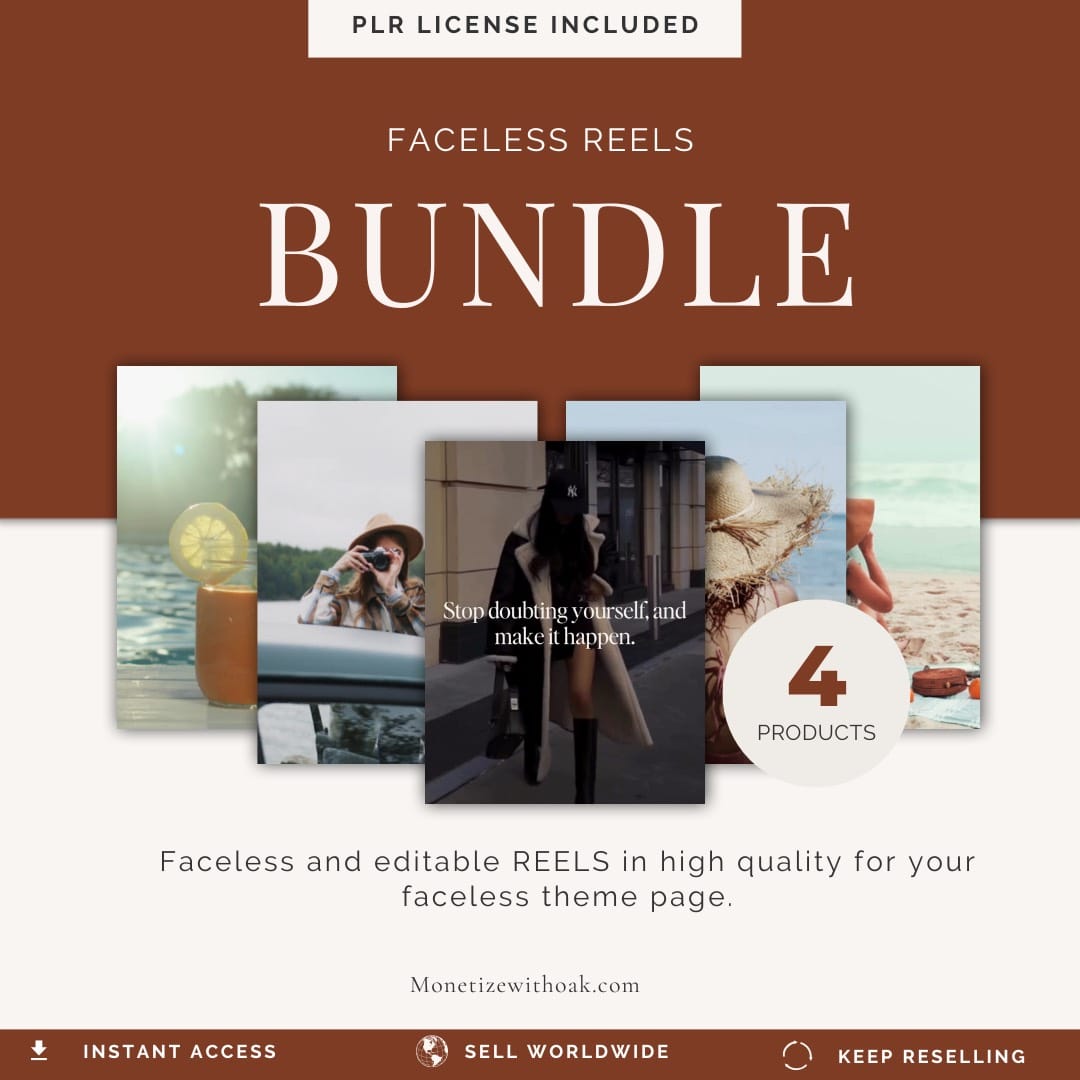Faceless Reels Bundle (DFY) - Monetize With Oak