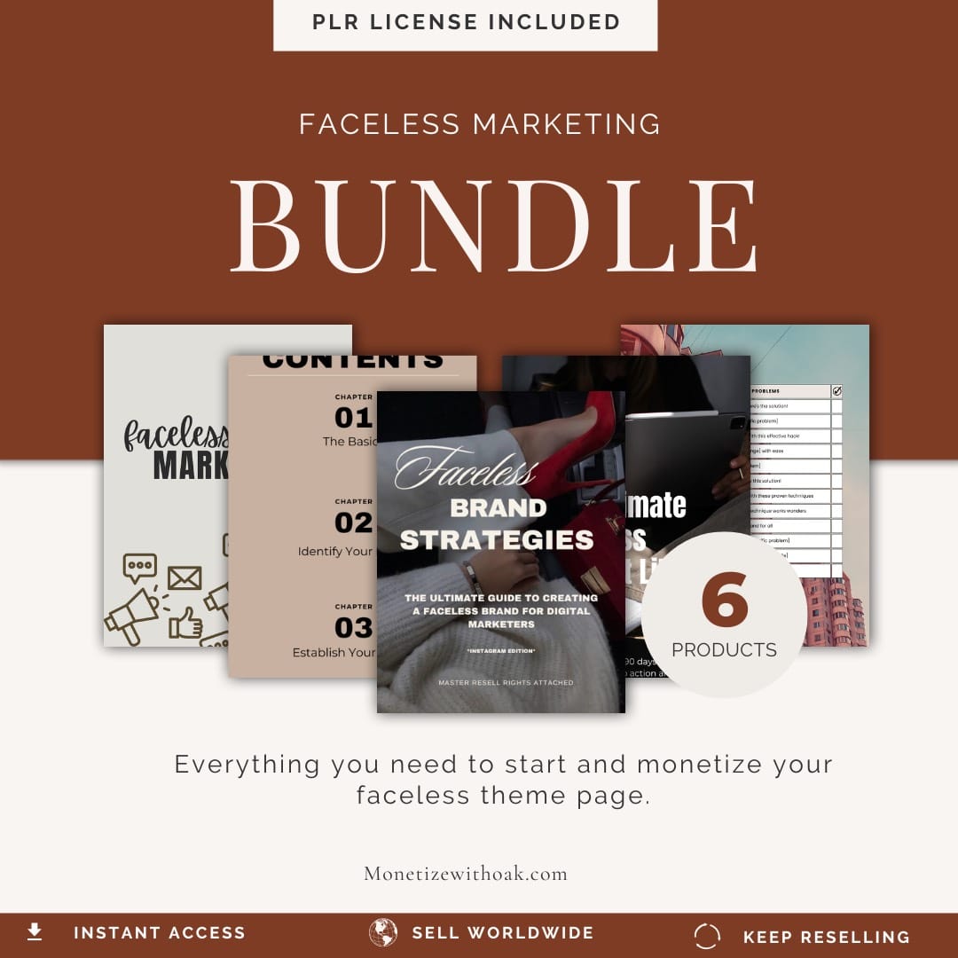 Faceless Marketing Bundle (DFY) - Monetize With Oak